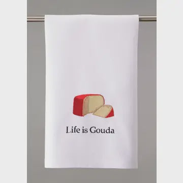 Life Is Gouda Kitchen Towel – Sheepscot River Pottery