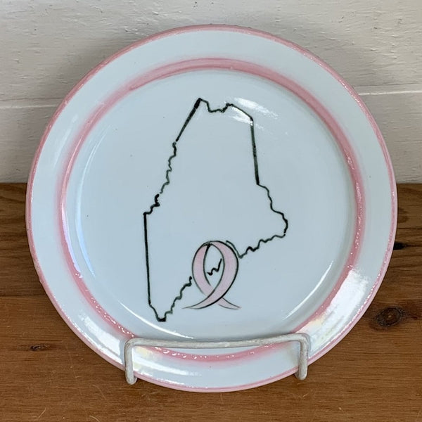 Breast Cancer Support Plate – Sheepscot River Pottery