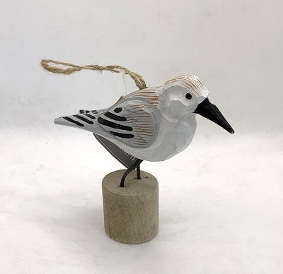 Wood Sandpiper Ornament – Sheepscot River Pottery